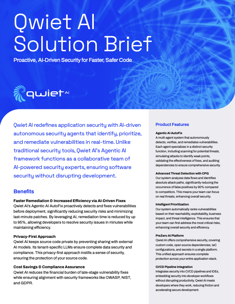Qwiet AI | 2025 Solution Brief